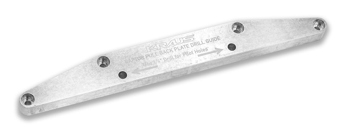 Kraus Raptor Pull Back Plate Drill Guide For Harley FLTR 2015-2025 - RevZilla