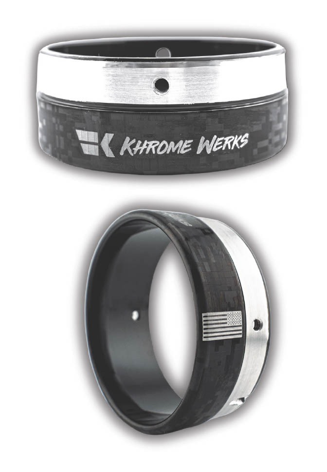 Khrome Werks Billet Tip With Digital Etch For Khrome Werks 4-1/2" Mufflers - RevZilla