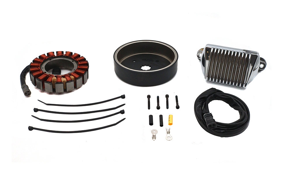 V-Twin Mfg. 50 Amp Alternator Charging System Kit For Harley Touring ...
